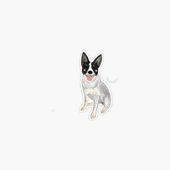 DOPASTICKER Blue Heeler Australian Cattle Dog Sticker, Phone Sticker ...