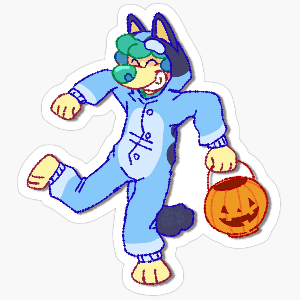 DOPASTICKER Blue Heeler Hallo.Ween Sticker Waterproof Sticker For Water ...