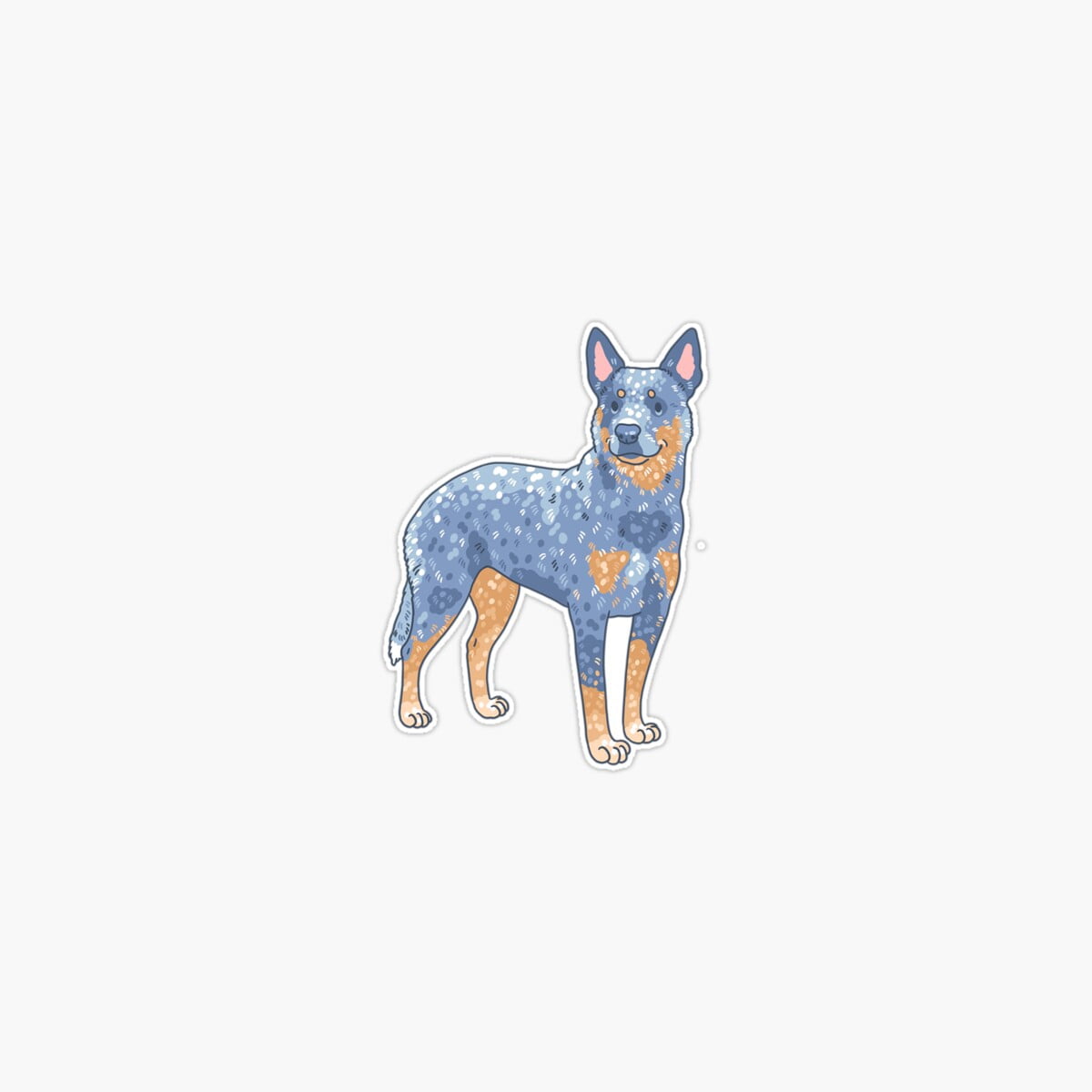 DOPASTICKER Blue Heeler Sticker, Phone Sticker Water Bottle Sticker Car ...
