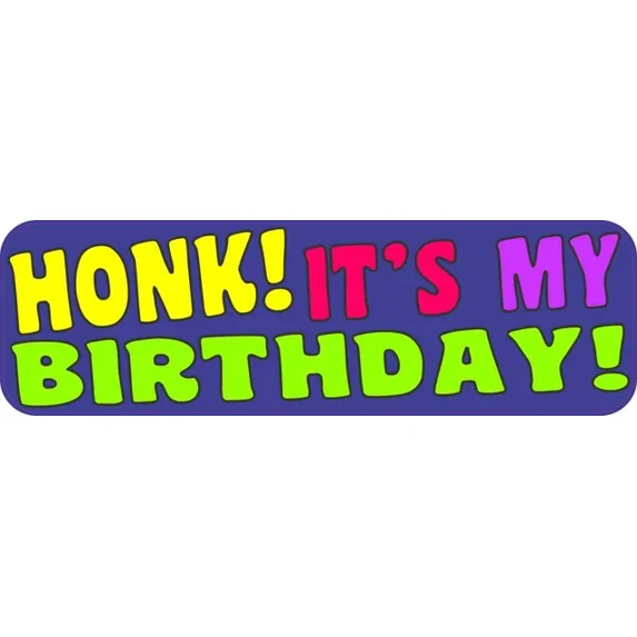 DOPASTICKER Blue Honk It'S My Birthday Sticker Vehicles Sticker Phone ...