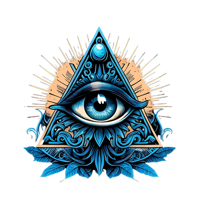 DOPASTICKER Blue Illuminati Sticker Street Art Urban Edgy Hip Hop ...