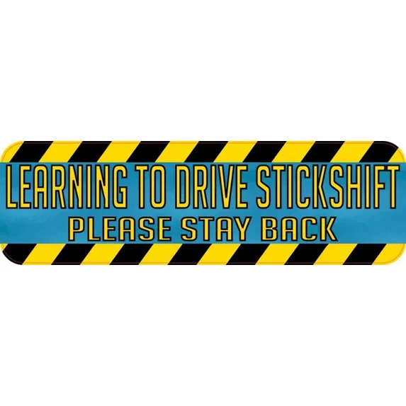 DOPASTICKER Blue Learning To Drive Stickshift Sticker Car Sticker Phone ...