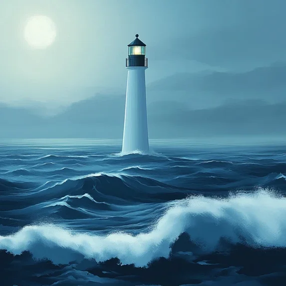 DOPASTICKER Blue Lighthouse Car Sticker Maritime Coastal Motif Sticker ...