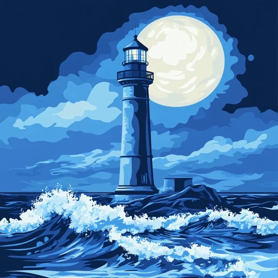 DOPASTICKER Blue Lighthouse Car Sticker Maritime Coastal Motif Sticker ...