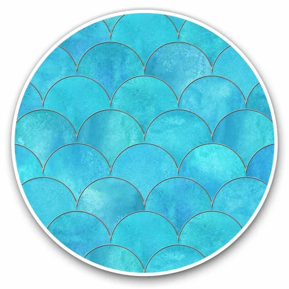 DOPASTICKER Blue Mermaid Scales Pretty Cool Gift Decorative Laptop ...