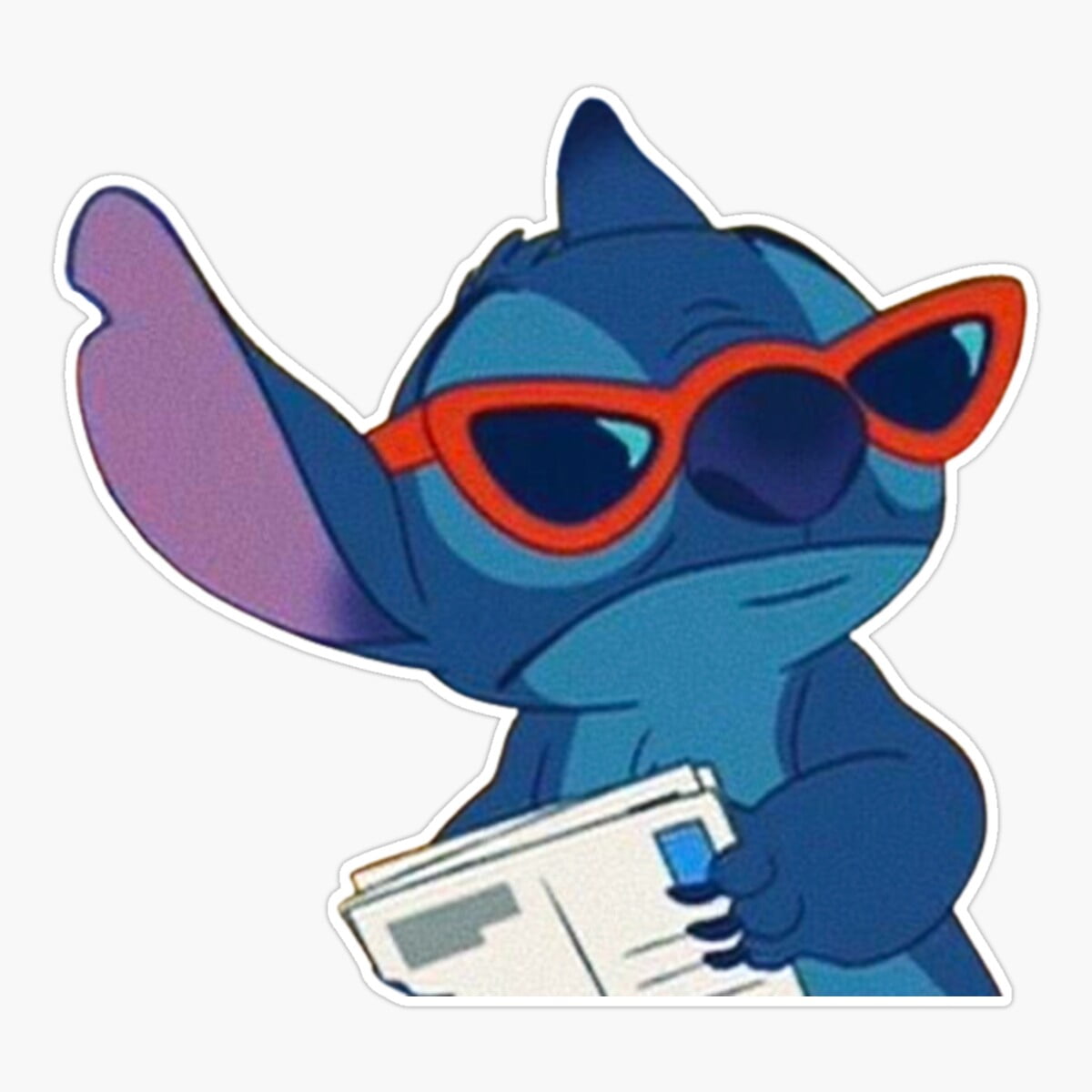 DOPASTICKER Blue Monster Being A Boujee Baddie Sticker, Phone Sticker ...