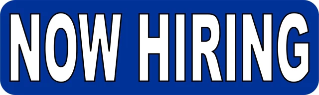 DOPASTICKER Blue Now Hiring Sticker Phone Sticker, Latop Sticker, Lover ...