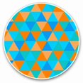 DOPASTICKER Blue Orange Triangle Pattern Design Cool Gift Decorative ...