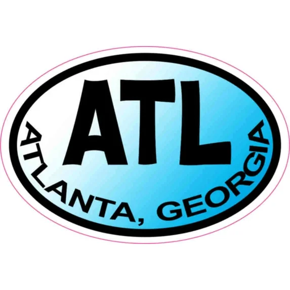 DOPASTICKER Blue Oval Atlanta Sticker Georgia Ga State Sticker Phone ...