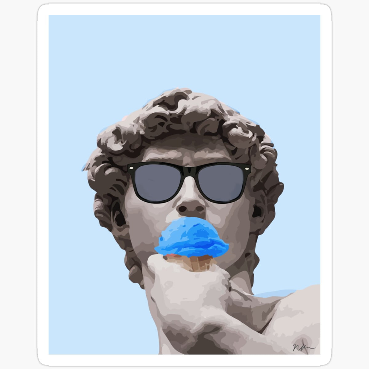 DOPASTICKER Blue Shadezz Sticker Birthday Gifts - Decorative Laptop ...