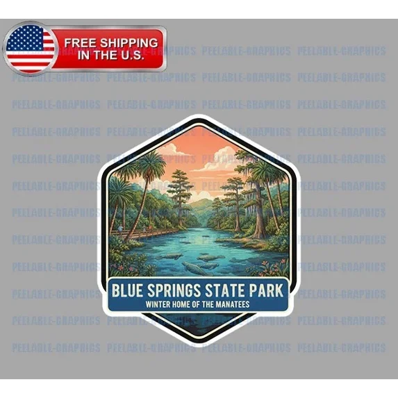 DOPASTICKER Blue Springs State Park Florida Sticker Souvenir Travel ...