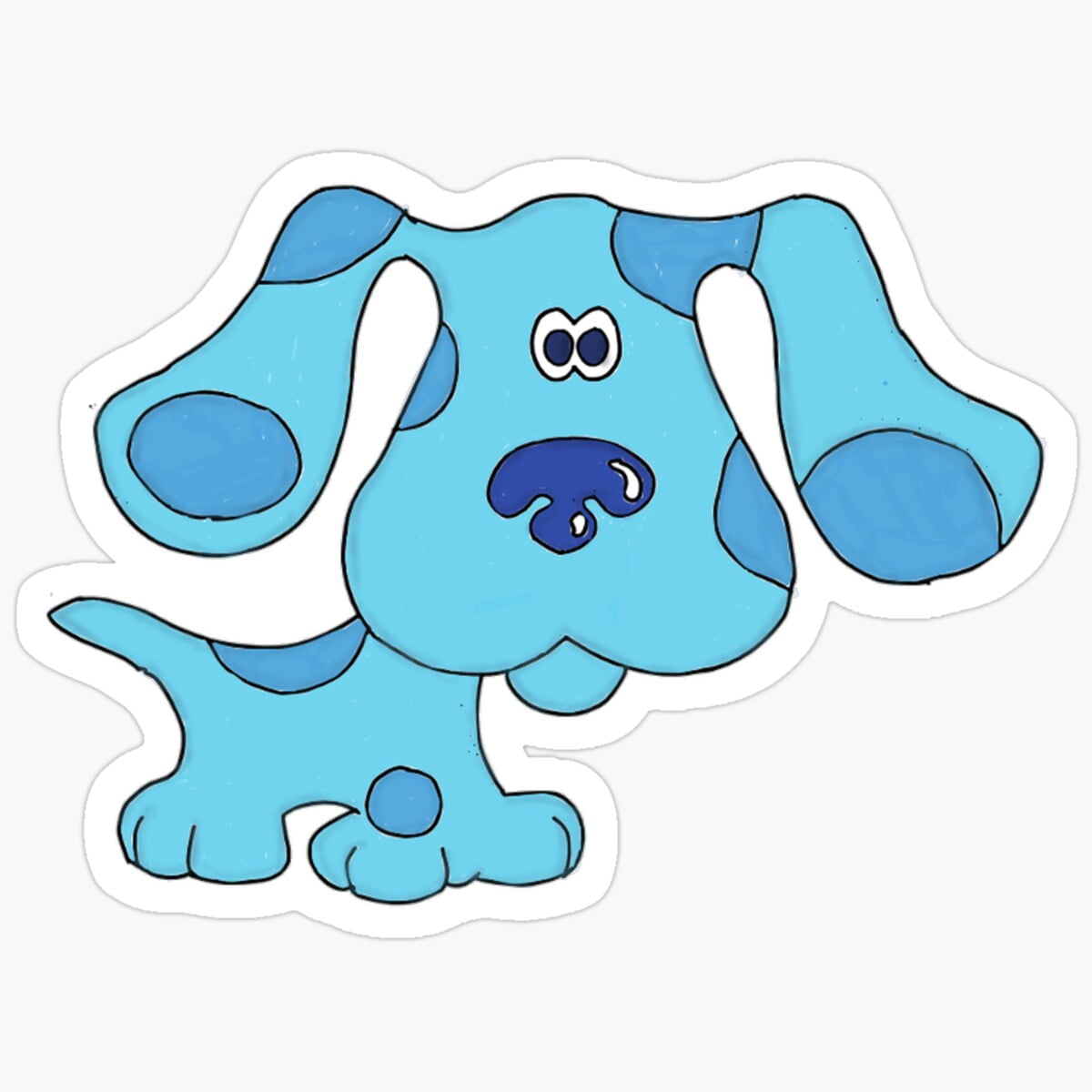 DOPASTICKER Blue Sticker, Waterproof Decal For Pet Lovers Phone Decal ...