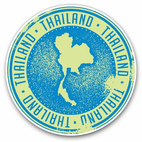 DOPASTICKER Blue Thailand Map Travel Cool Gift, Phone Sticker, Lover ...