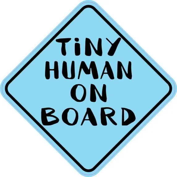 DOPASTICKER Blue Tiny Human On Board Sticker Phone Sticker, Latop ...