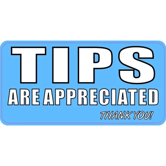 DOPASTICKER Blue Tips Are Appreciated Sticker Business Sticker Phone ...