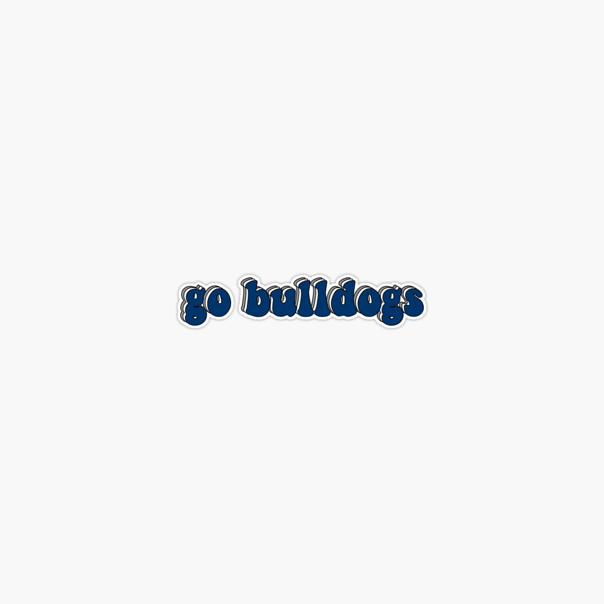 DOPASTICKER Blue Triple Go Bulldogs Sticker, Phone Sticker Car Sticker ...