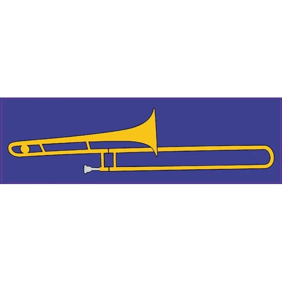 DOPASTICKER Blue Trombone Sticker Car Stickers Music Sticker Phone ...