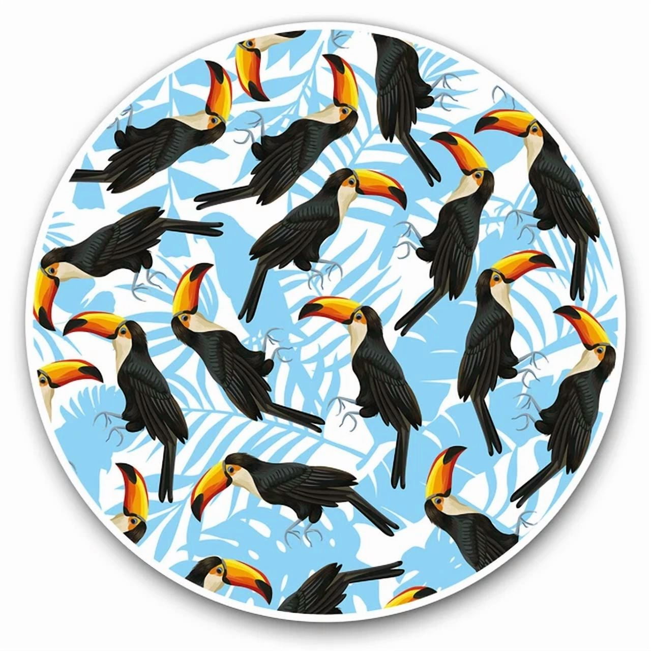 DOPASTICKER Blue Tropical Toucan Bird Pattern Jungle Cool Gift ...