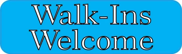 DOPASTICKER Blue Walk-Ins Welcome Sticker Phone Sticker, Latop Sticker ...