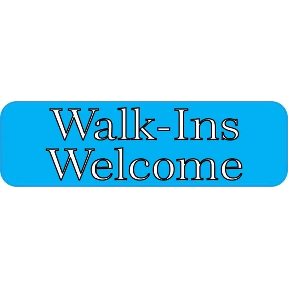 DOPASTICKER Blue Walk-Ins Welcome Sticker Phone Sticker, Latop Sticker ...