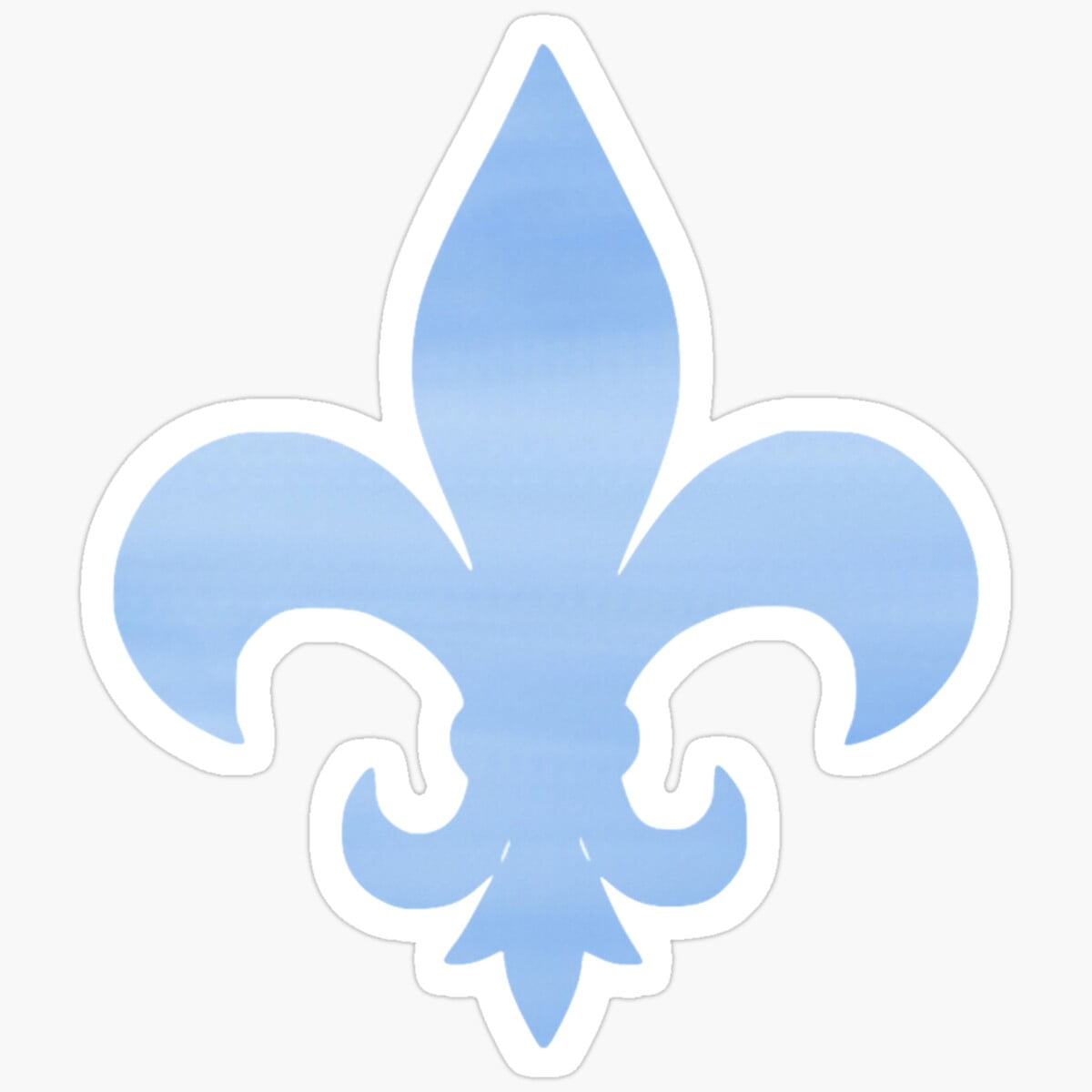 DOPASTICKER Blue Watercolor Fleur De Lis Sticker Birthday Gifts ...