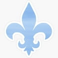 DOPASTICKER Blue Watercolor Fleur De Lis Sticker Birthday Gifts ...