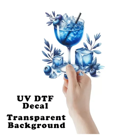 DOPASTICKER Blueberry Cocktail Sticker - Design Preview Only Decorative ...