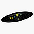 DOPASTICKER Bluey Mechanics Solar System Blue And Yellow Universe ...