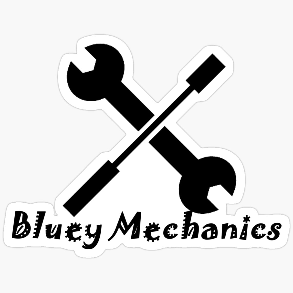 DOPASTICKER Bluey Mechanics Sticker Waterproof Sticker For Water ...
