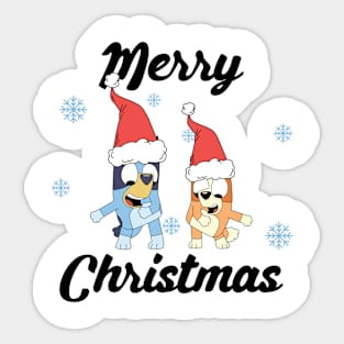 DOPASTICKER Bluey Merry Chris.Tmas Bluey, Bluey Favors, Decorative ...