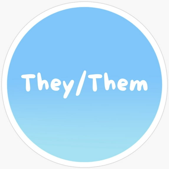 DOPASTICKER Bluey Pronoun Pin Sticker Waterproof Sticker For Water Bottles, Laptops, Notebooks ...