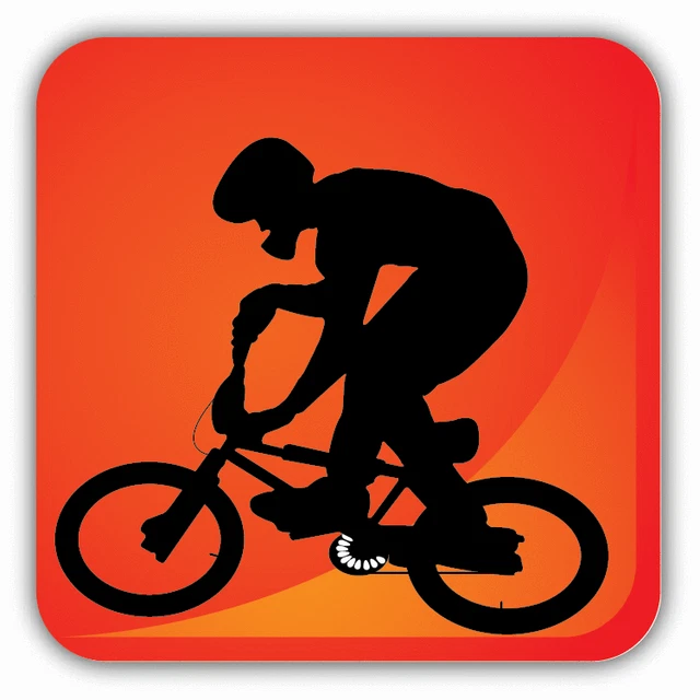 DOPASTICKER Bmx Sport Icon Cycling Sticker Decal Phone Decal Water ...