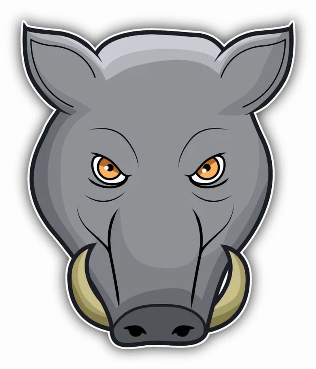 DOPASTICKER Boar Head Sticker Decal Phone Decal Water Bottle Stickers ...