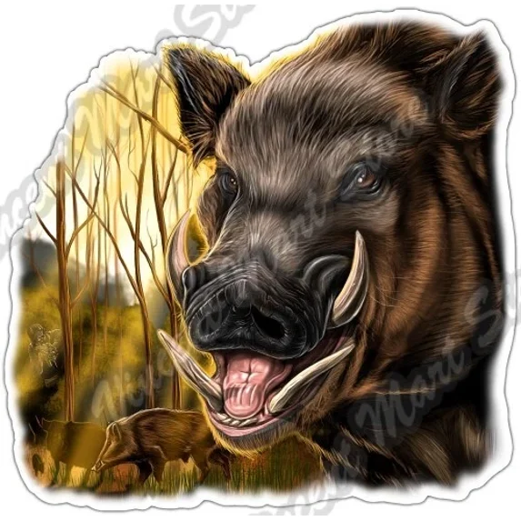 DOPASTICKER Boar Hunt Hunting Wild Hunter Animal Car Sticker Decal ...
