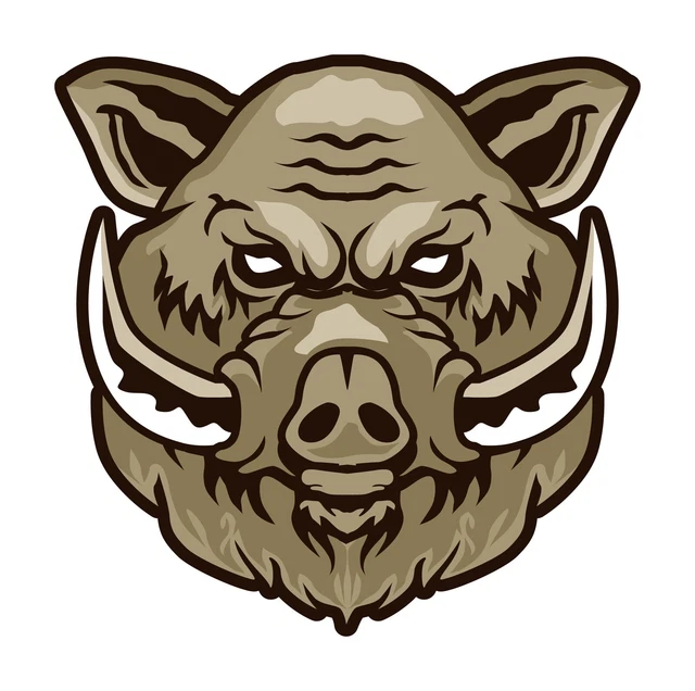 DOPASTICKER Boar Sticker Mean Tough Retro Mascot Animal Cool Glasses ...