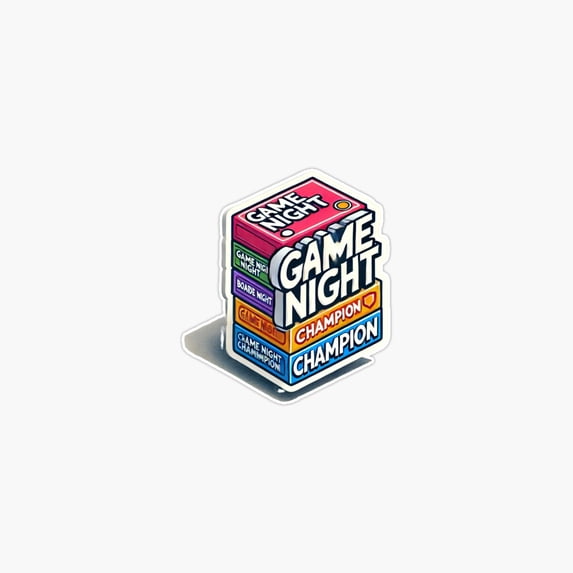 DOPASTICKER Board Game Geek Game Night Champion Sticker, Phone Sticker ...