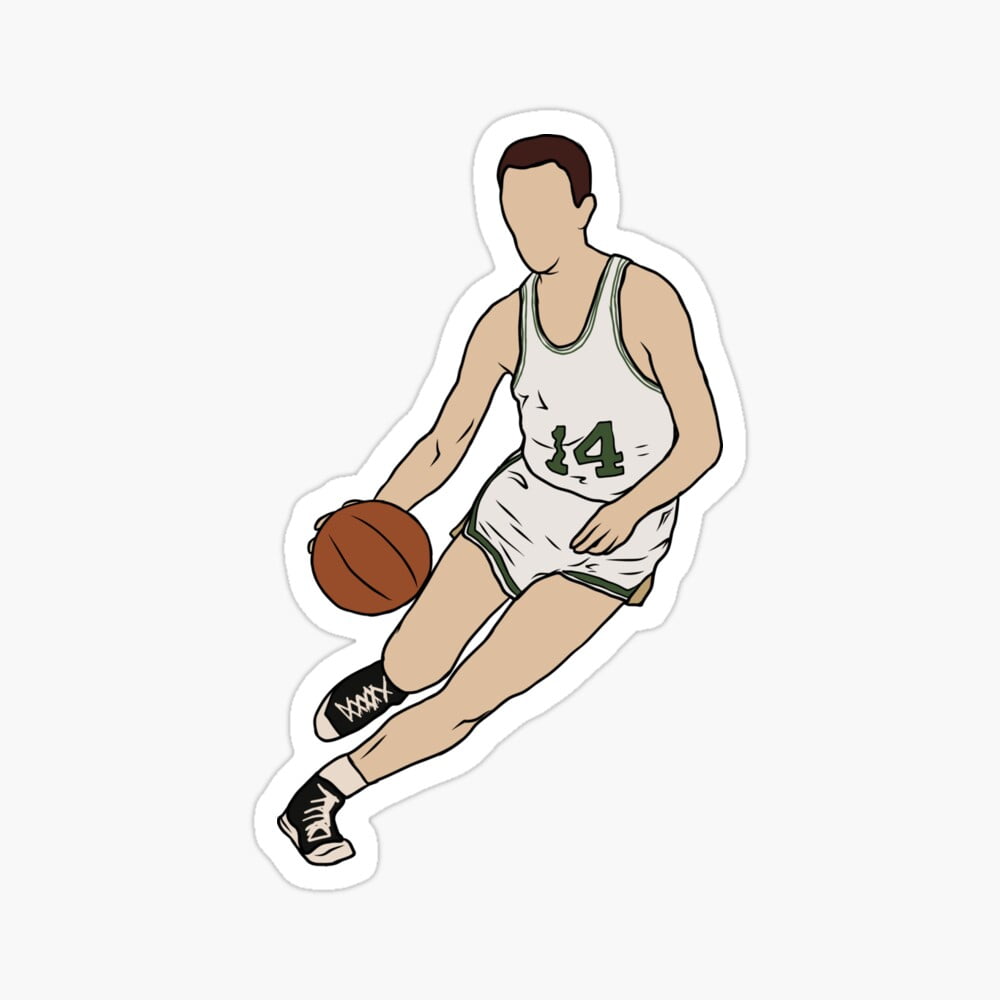 DOPASTICKER Bob Cousy Dribbling - Hot Trending Sticker Phone Decal ...