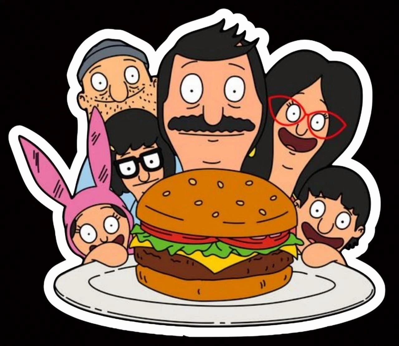 DOPASTICKER Bob'S Burger, Louise, Tina, Linda, Bob Belcher Family ...