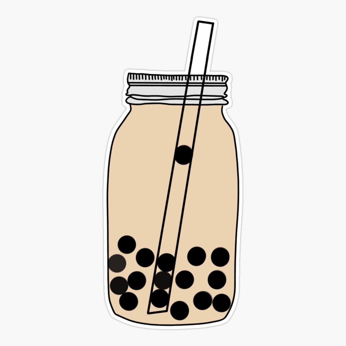 DOPASTICKER Boba Milk Tea Sticker, Phone Sticker Water Bottle Sticker ...