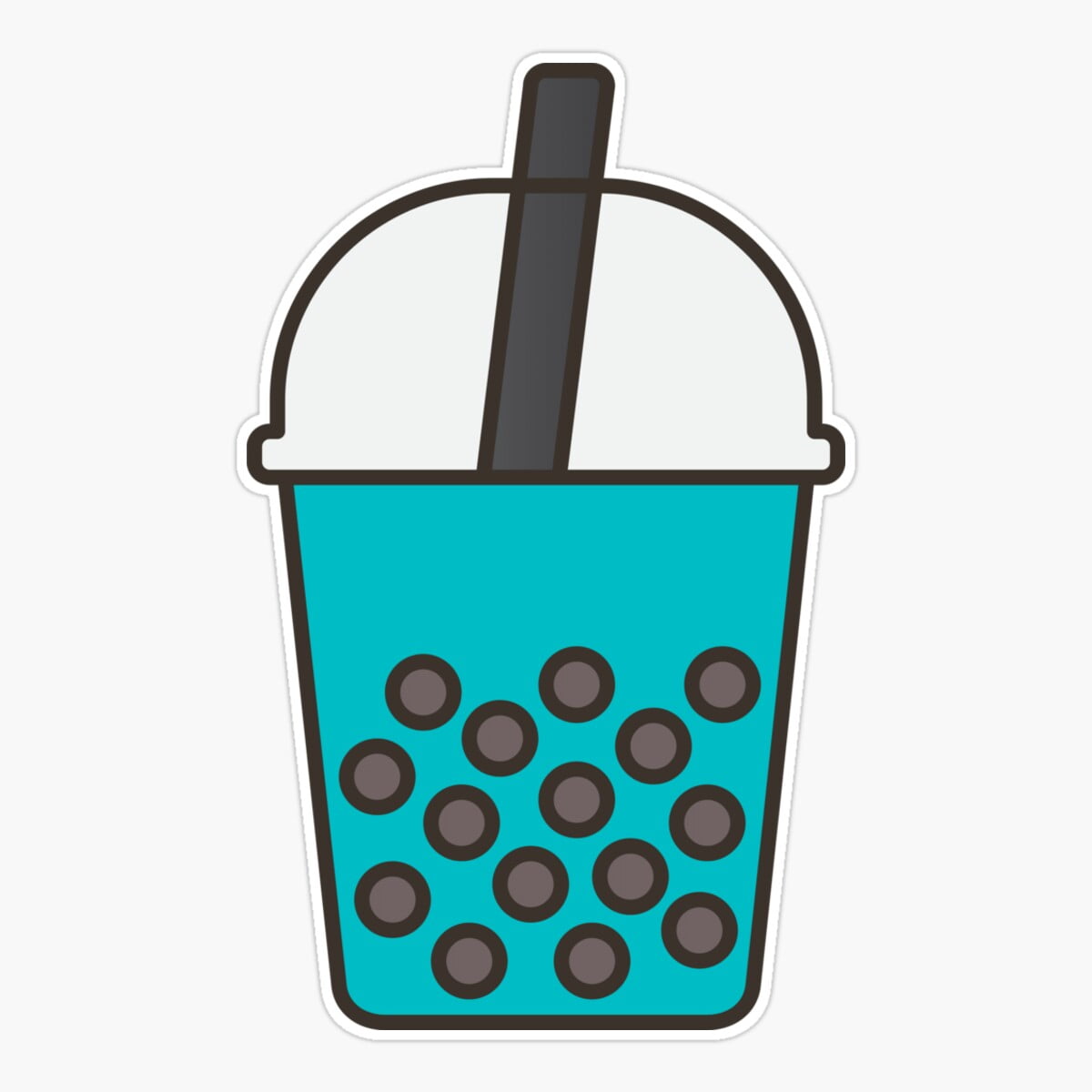 DOPASTICKER Boba Sticker, Phone Sticker Water Bottle Stickers Car ...