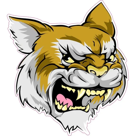 DOPASTICKER Bobcat Head Mascot Sticker Phone Sticker, Latop Sticker ...