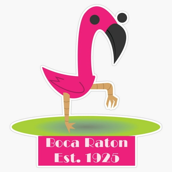DOPASTICKER Boca Flamingo Sticker, Phone Sticker Water Bottle Sticker ...
