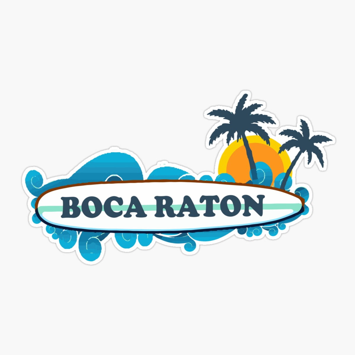 DOPASTICKER Boca Raton. Sticker, Phone Sticker Car Stickers, Birthday ...