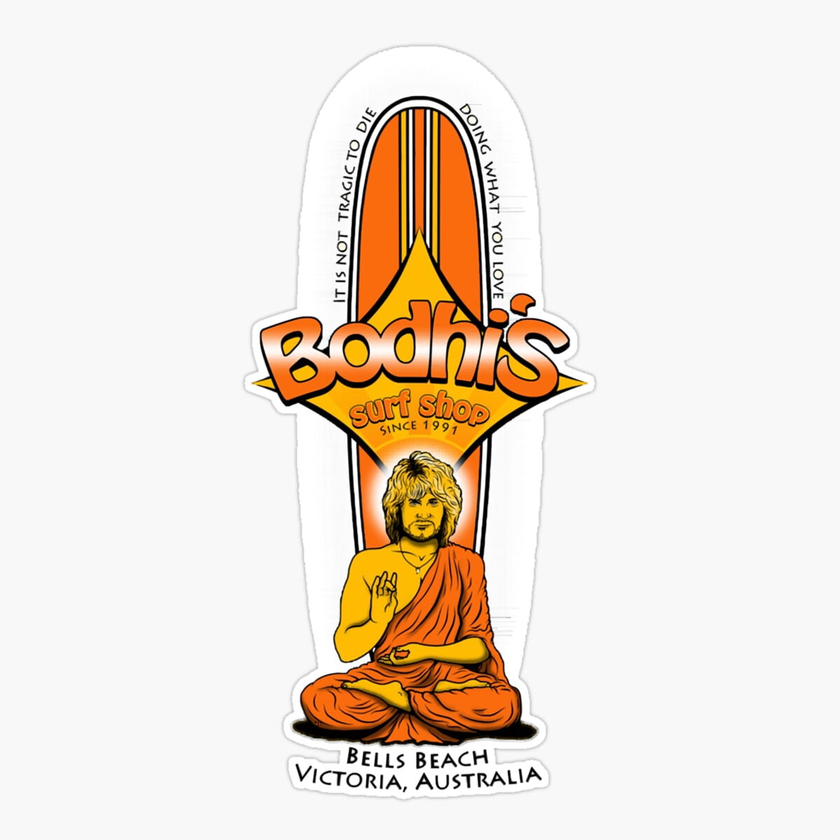 DOPASTICKER Bodhi'S Surf Shop Sticker, Phone Sticker Water Bottle ...