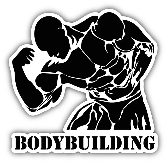 DOPASTICKER Bodybuilding Silhouette Sticker Decal Phone Decal Water ...