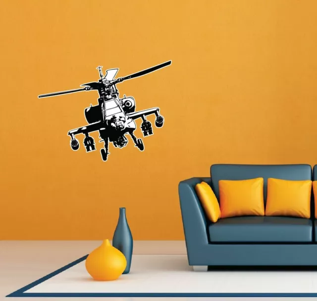 DOPASTICKER Boeing Ah-64 Apache Helicopter Us Army Room Wall Decor ...