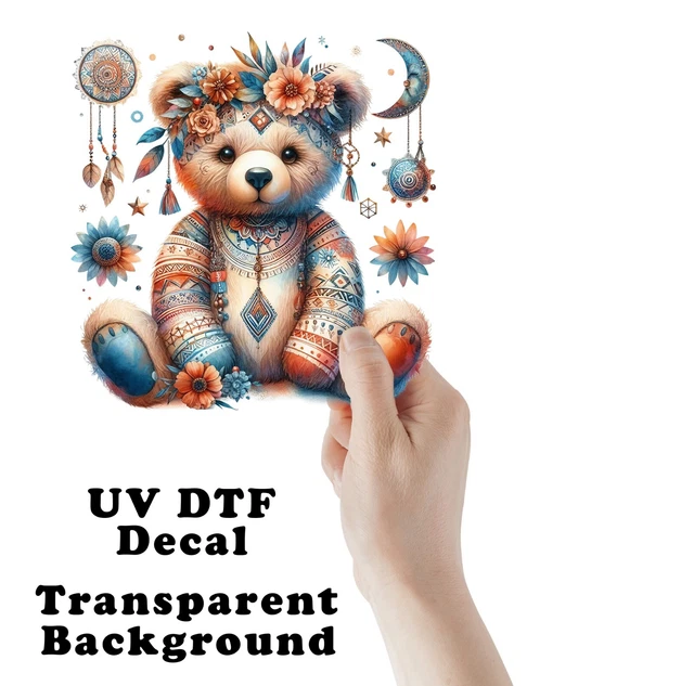 DOPASTICKER Boho Bear Sticker - Design Preview Only Decorative Laptop ...