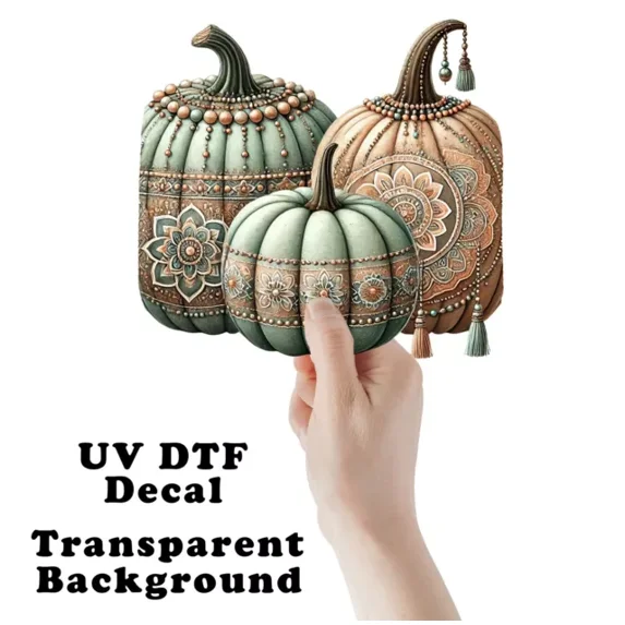 DOPASTICKER Boho Pumpkin Trio Fall Sticker - Design Preview Only ...