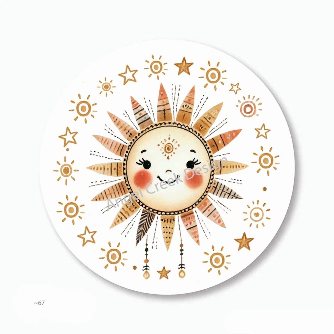 DOPASTICKER Boho Summer Sun Sunshine Scrapbook Stickers Phone Decal ...