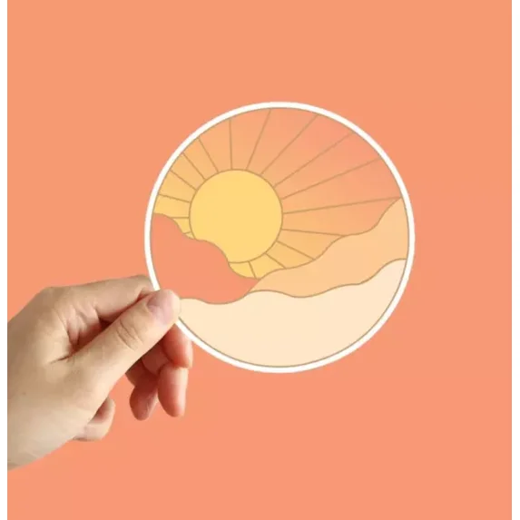 DOPASTICKER Boho Sunset Sticker Desert Summer Sticker Decal Phone Decal ...